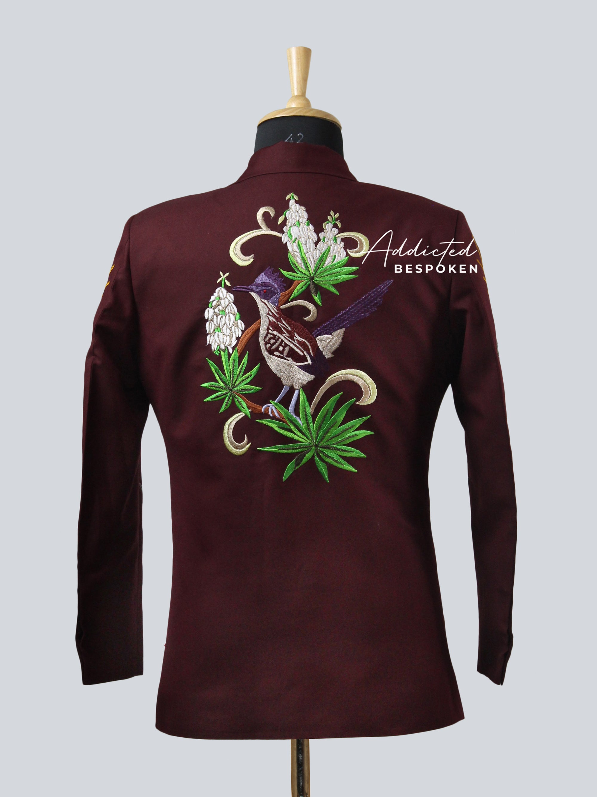 Chic Western Crimson Suit | Addicted Bespoken