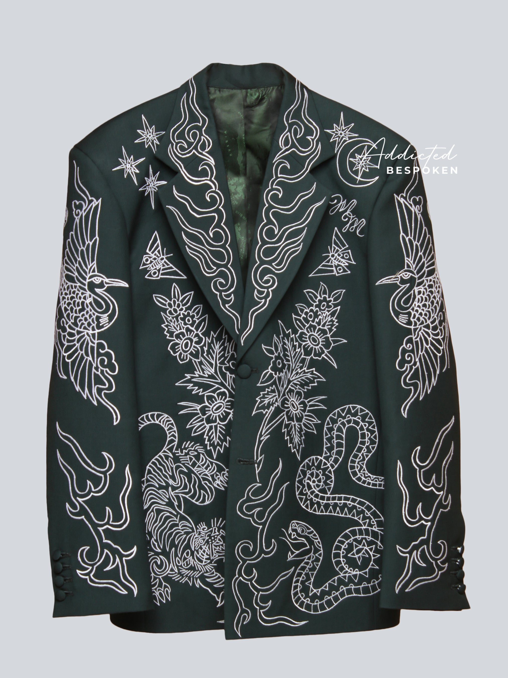 The Winged Mythic Embroidered Suit | Addicted Bespoken