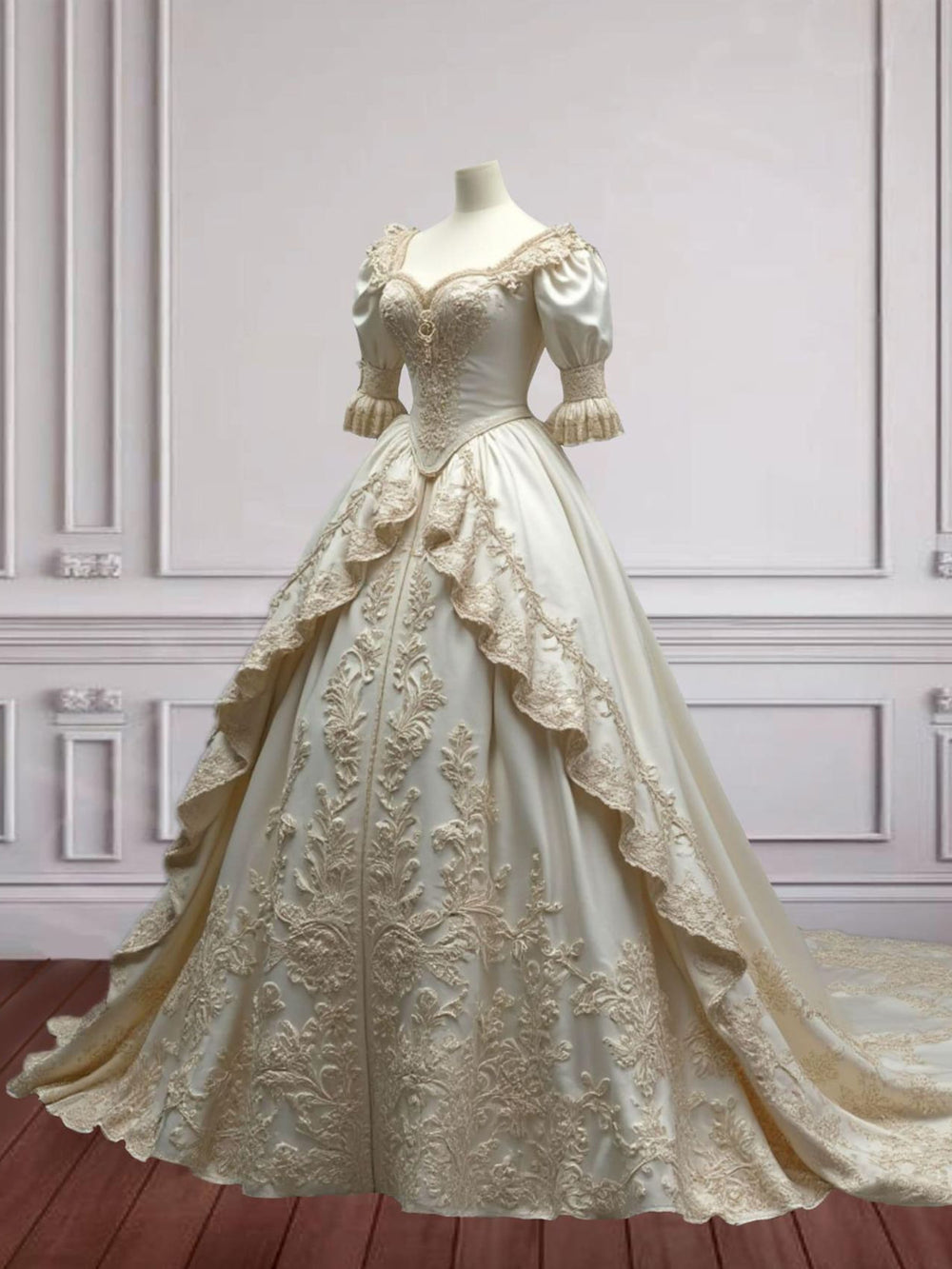Rococo Aristocratic Gown–Baroque Elegance for Majestic Gatherings