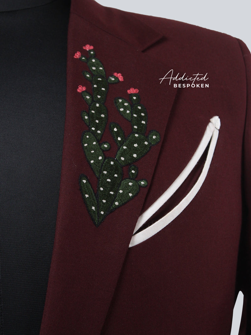 Chic Western Crimson Suit | Addicted Bespoken