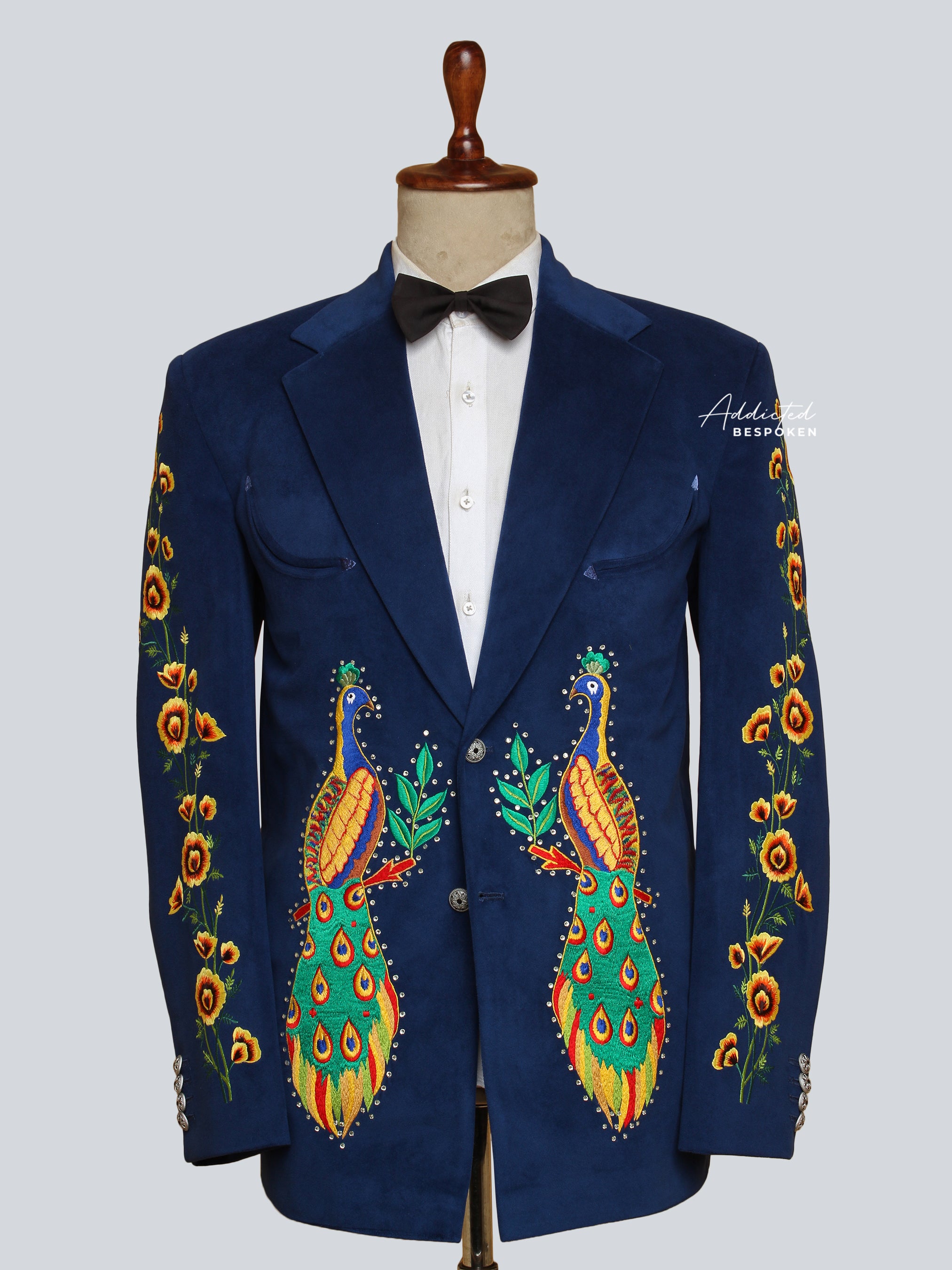 Peacock Embroidered Suit | Addicted Bespoken
