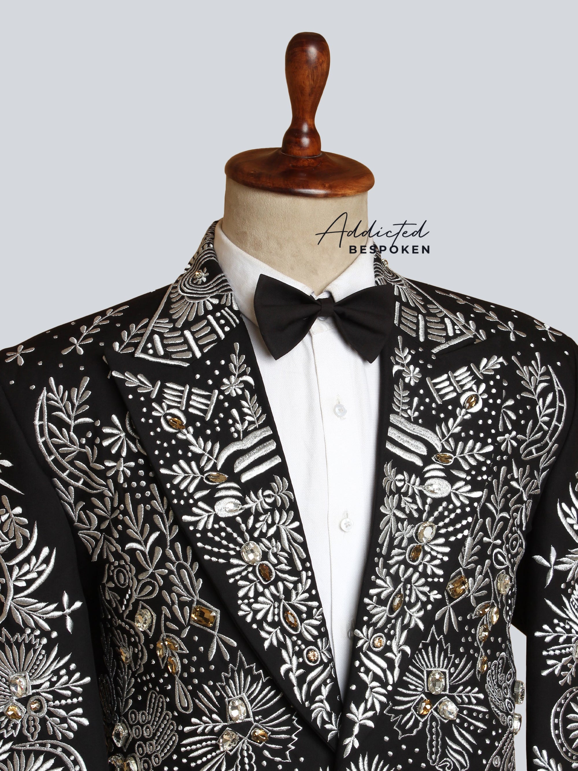 Embellished Embroidered Blazer Suit | Addicted Bespoken