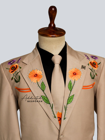 Wildflower Elegance Embroidered Suit | Addicted Bespoken