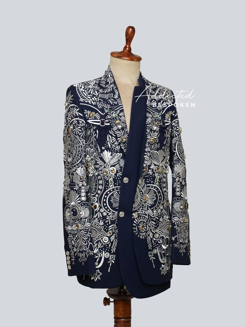 Celestial Midnight Embroidered Suit | Addicted Bespoken