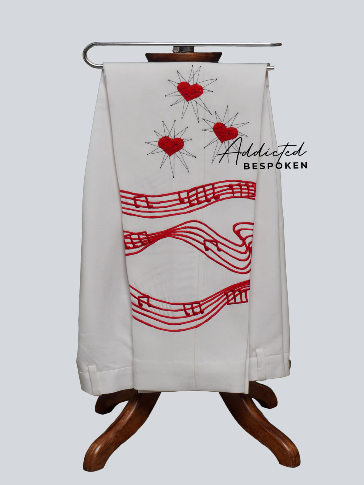 Hearts & Music Notes Embroidered Suit | Addicted Bespoken