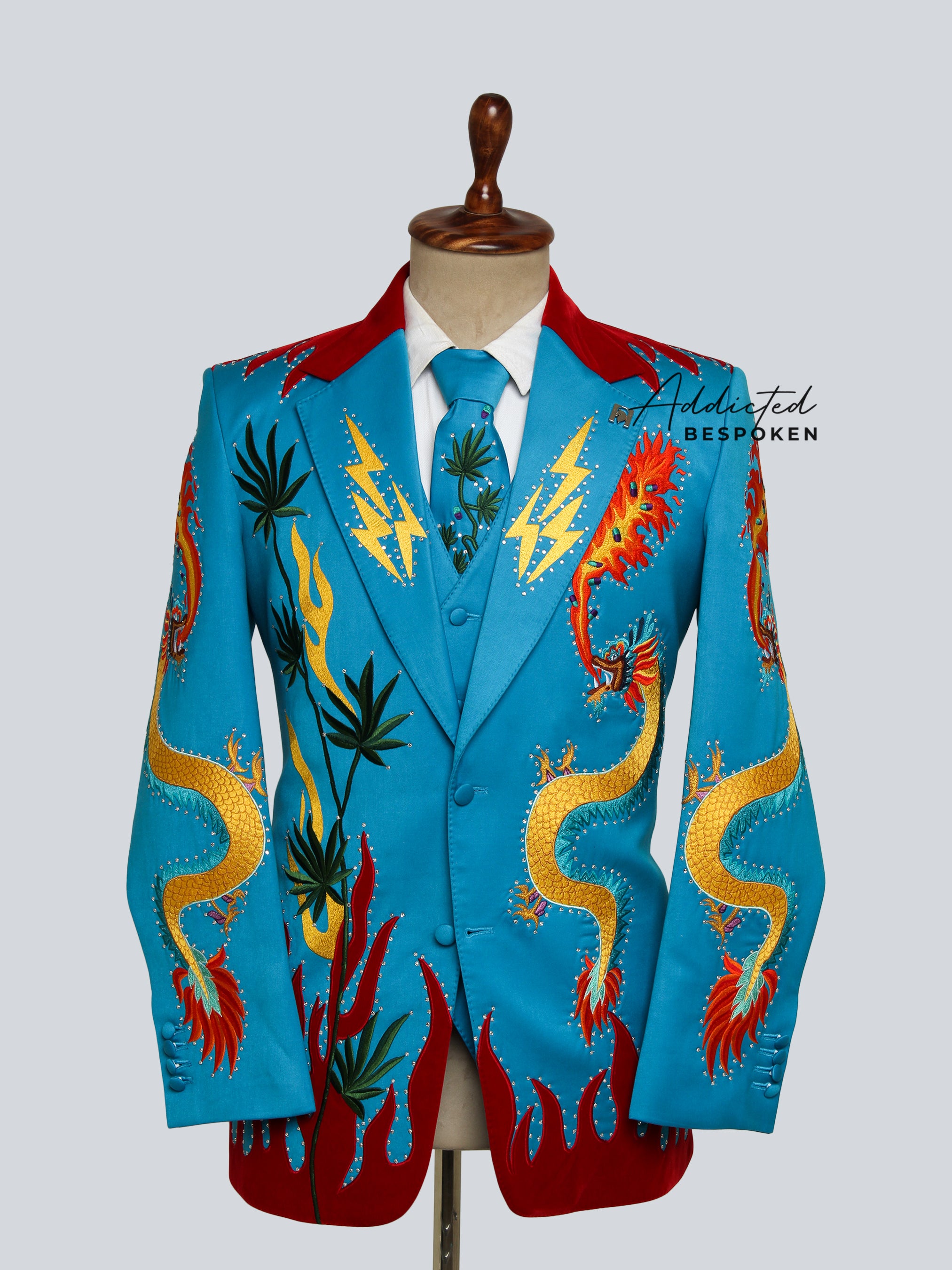 Dragon Inferno Bespoke Power Suit | Addicted Bespoken