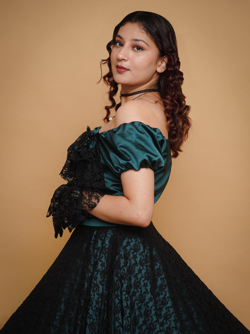 Satin & Lace Gothic Gown | Addicted Bespoken