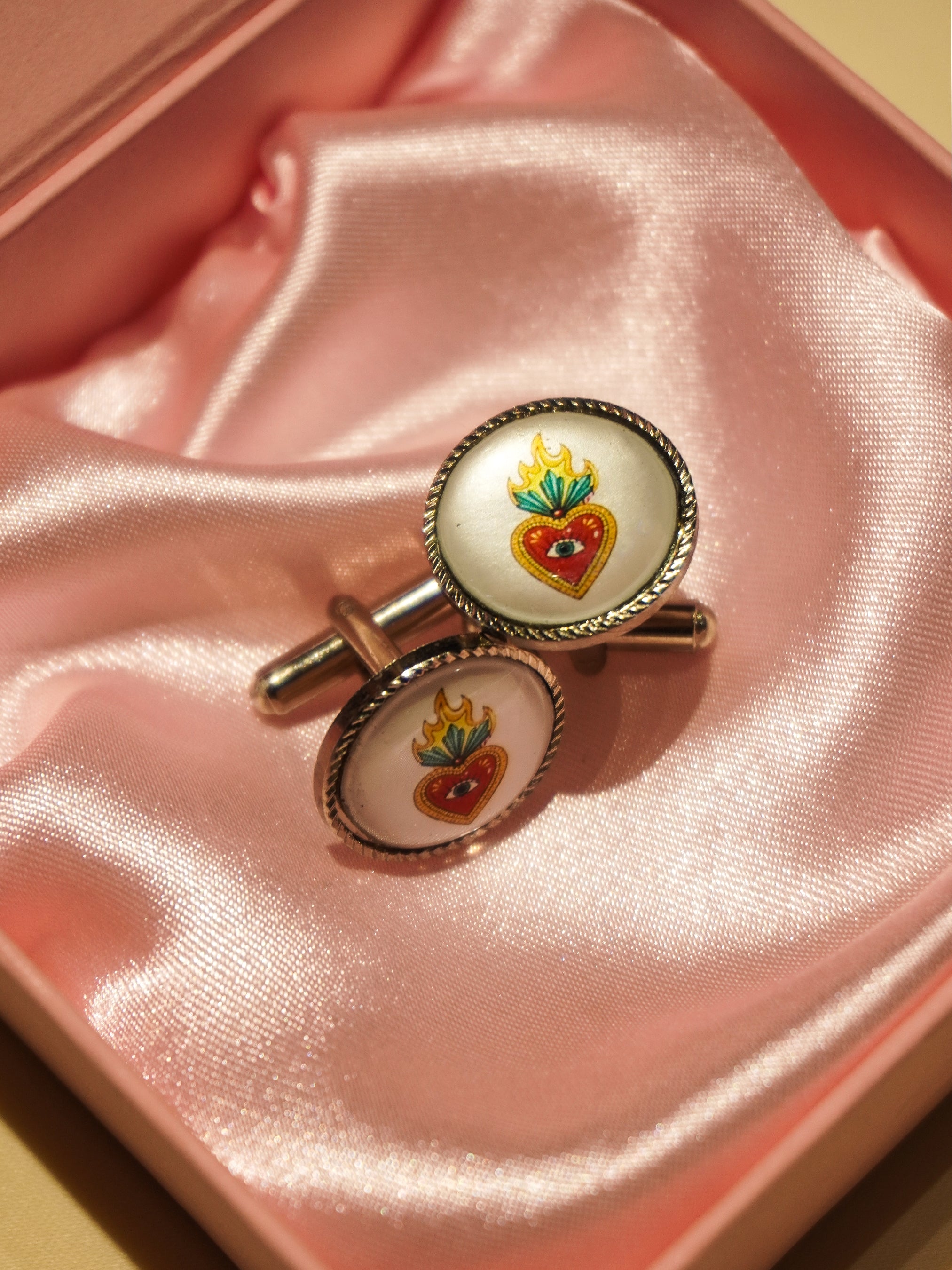 The Flaming Heart Cufflinks | Addicted Bespoken