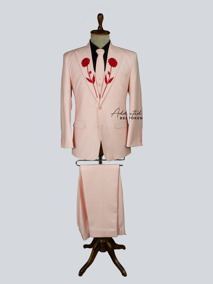 Floral Custom Embroidered Suit | Addicted Bespoken