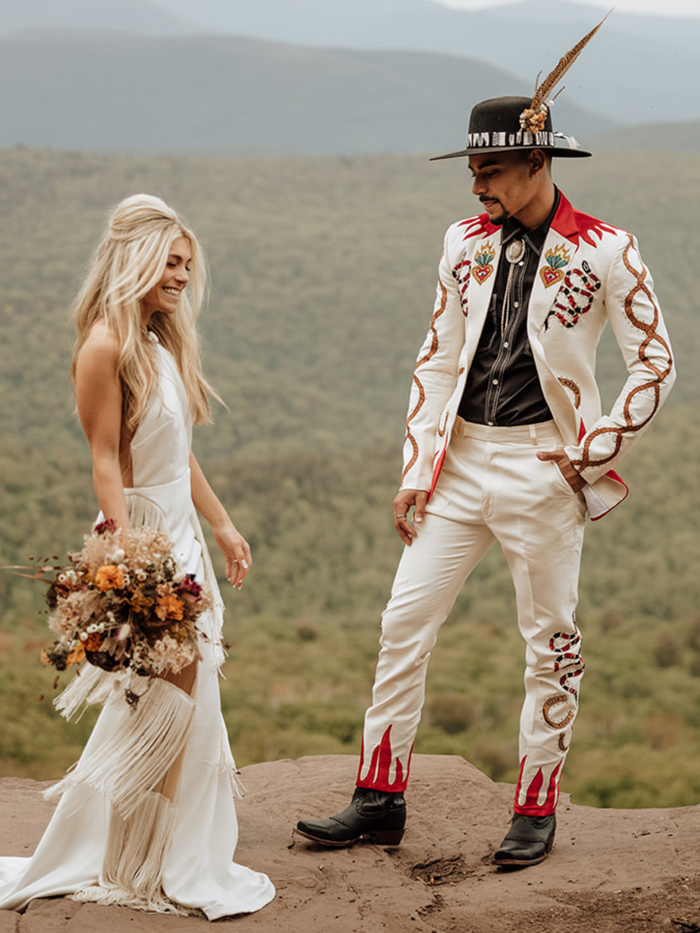 Rustic Blossom Embroidered Suit | Addicted Bespoken